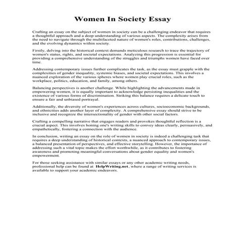 Women In Society Essay.pdf