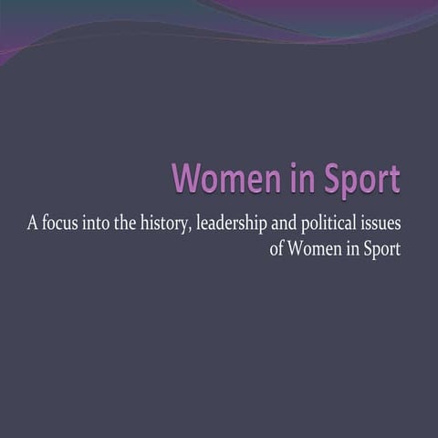 Women In Sports | PPT