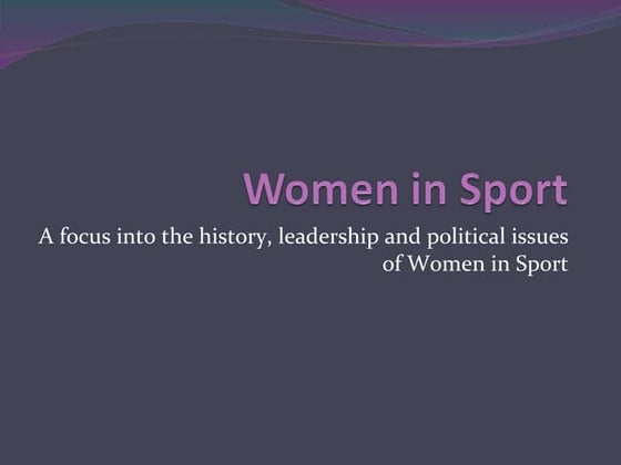 Women in sports powerpoint | PPTX