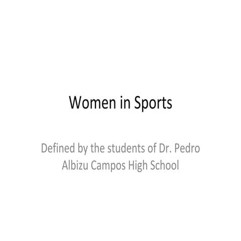 Women In Sports | PPT