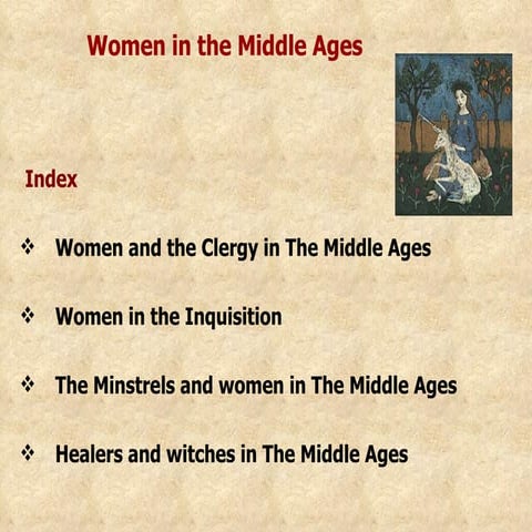 prueba-Women In The Middle Ages | PPT