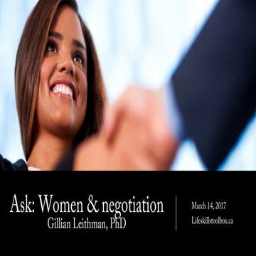 Women and negotiation | PDF
