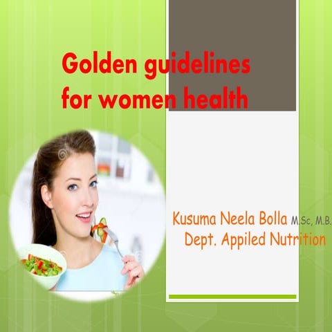 Women nutrition | PPTX