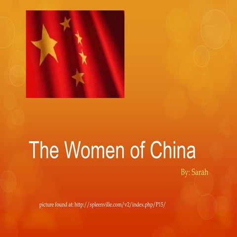 Women of china power point introduction | PPT