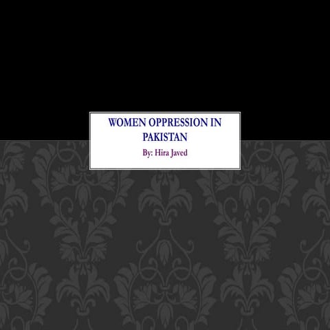 Women oppression | PPT