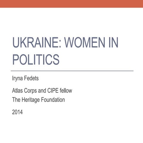 Women politics_Ukraine WNDC_2014 | PPTX