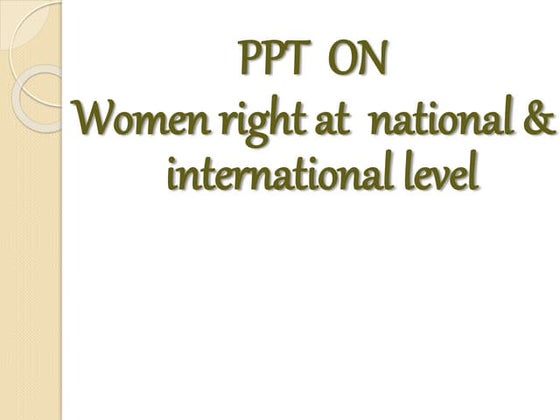 Women's Rights Movement | PPT