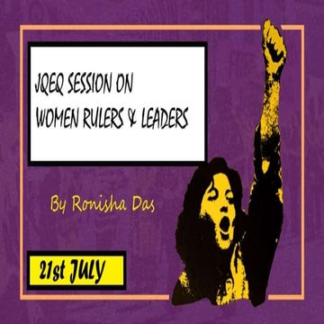 Women Ruler Leader Quiz 2021 | PPTX | Documentary | Genres