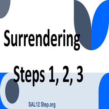 Women’s 101 Surrender (Steps 1–3) - SAL Slides | PPT