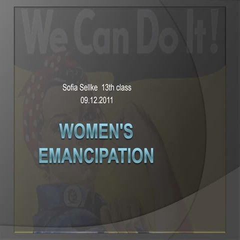 Womens emancipation sofia corrected | PPT