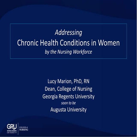 Women's Access to Healthcare - Augusta University College of Nursing ...