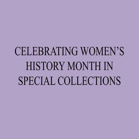 Women's History Month Slideshow (created 2013) | PPT
