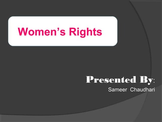 Women's Rights Movement | PPT
