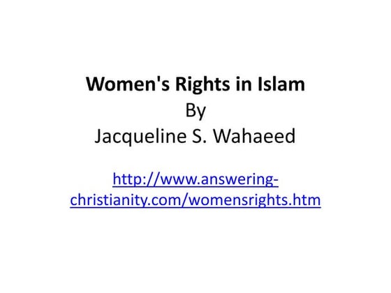 Womens right in islam | PPT