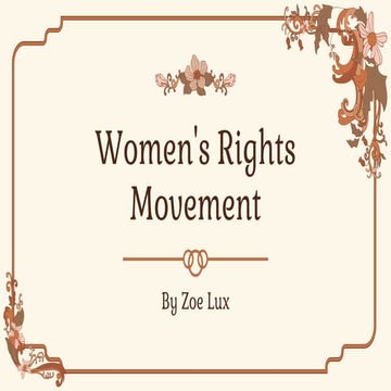 This is about the Womens rights movement | PPTX