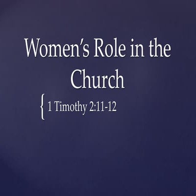 Women’s Role in the Church | PPTX
