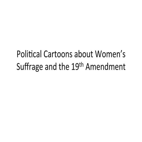 Women's suffrage political cartoons | PDF