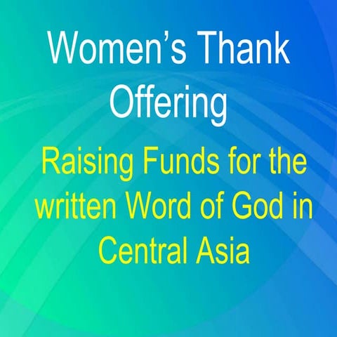 Women’s Thank Offering 2009 | PPTX
