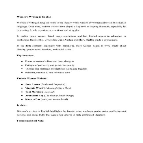Women’s Writing in English (WWE) (1).docx