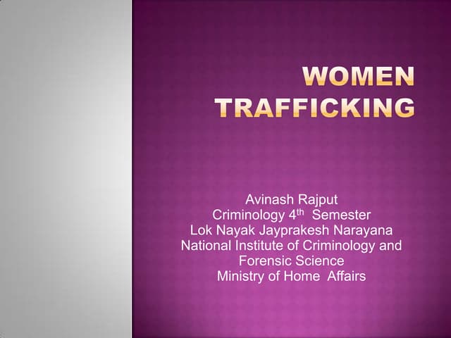Human Trafficking Powerpoint Presentation