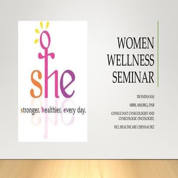 Women wellness seminar | PPTX