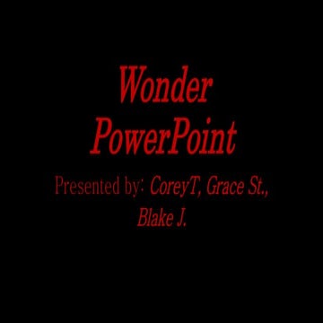 Wonder | PPT