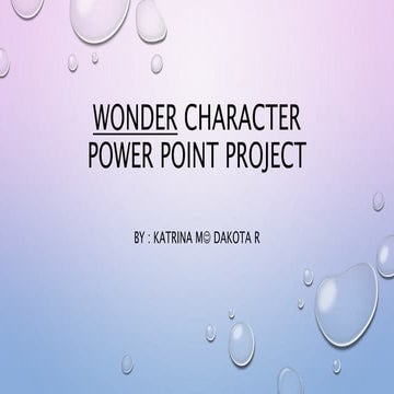 Wonder | PPTX