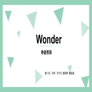 wonder（第一组）.pptx