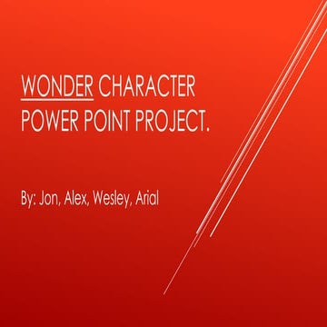 Wonder character power point | PPT