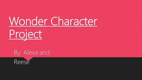 Wonder project | PPTX