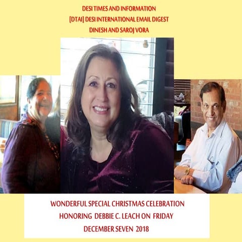 WODERFUL CHRISTMAS HONORING DEBBIE 1272018 - DINESH VORA | PPTX ...