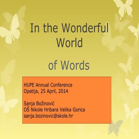 Wonderful World of Words | PPT