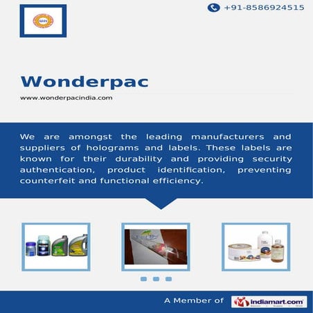 Monark Software Private Limited, New Delhi, Barcode and Holographic ...