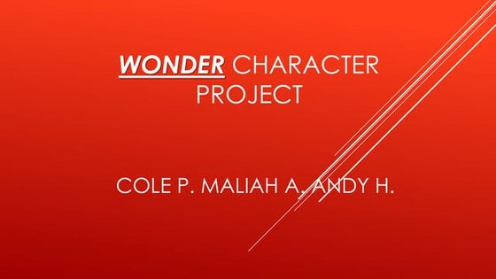 Wonder%20 character%20powerpoint | PPT