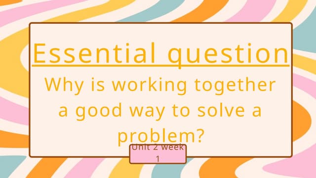 How working together solves problems.... | PPT How working together solves problems.... | PPT