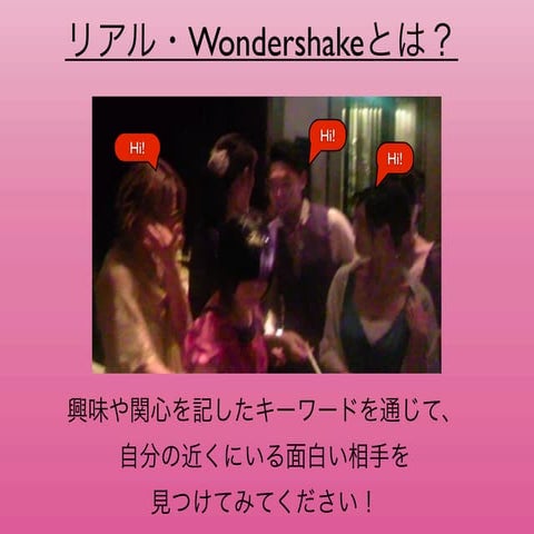 リアルWondershake説明スライド | PPT