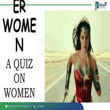 wonder woman:quiz on female achievements | PPTX