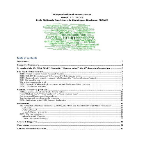 Weaponization of neurosciences, everything could be weaponized | PDF