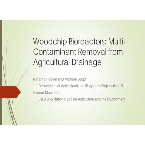 Woodchip Bioreactors Hoover And Soupir Pdf