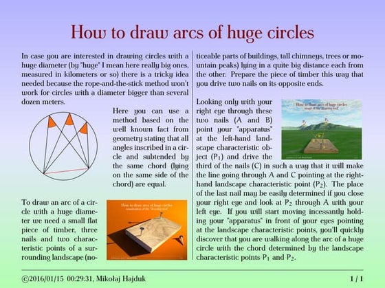 How to draw arcs of huge circles - usage of the "drawing tool". | PPT