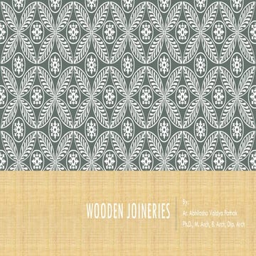 Wooden Joineries lecture PPT.pdf for interior design works | PPT