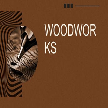 WOODWORKS: Product Making TLE 5 2023-2024 | PPTX