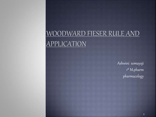 Calculation of λ using woodward fieser rules | PDF