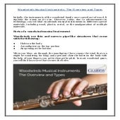 Woodwinds Musical Instruments: The Overview and Types