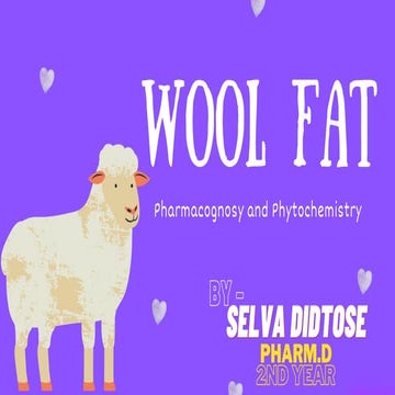 WOOL FAT - PARMACOGNOSY | PDF