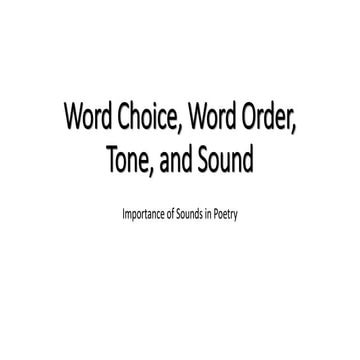 Word choice order tone and writing of english | PDF