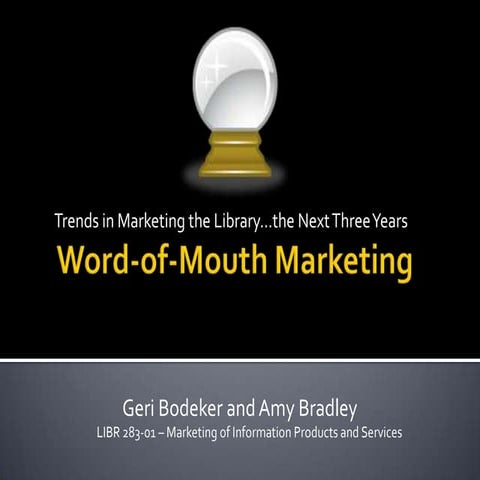Word of-mouth Marketing in Libraries | PPTX