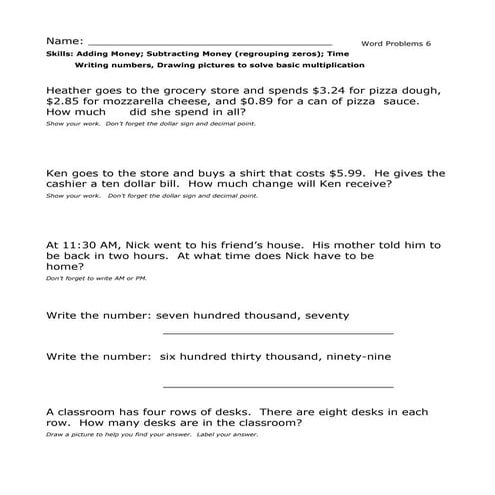 Word problems-6 | DOC