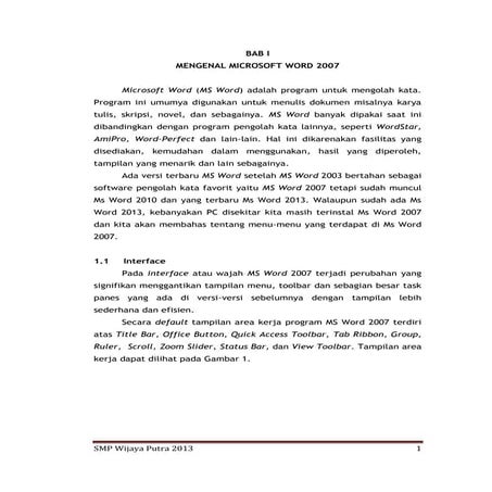 Modul microsoft word 2013 | PDF