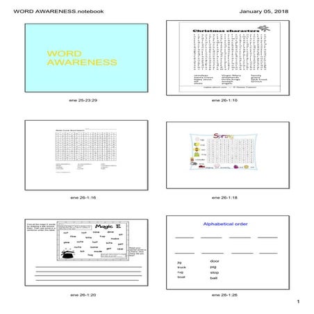 Word awareness | PDF